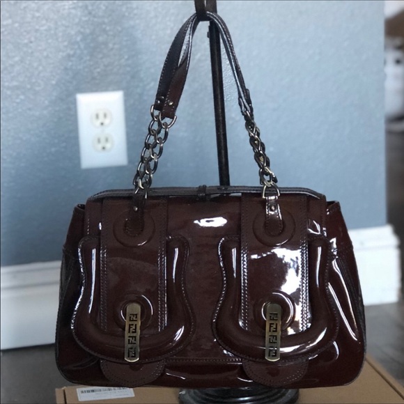 Fendi | Bags | Vintage Fendi B Bag In Brown Patent Leather | Poshmark